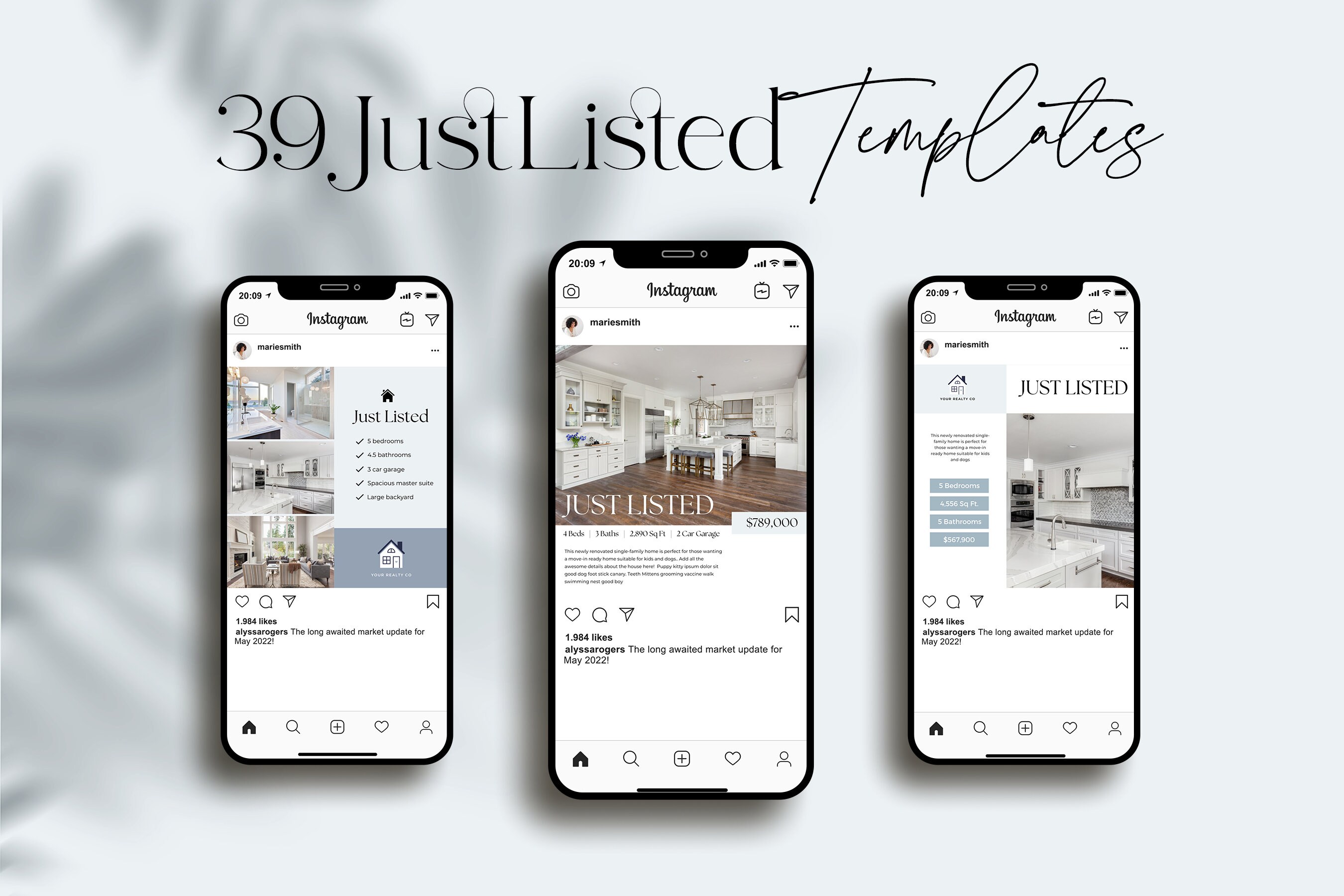 Real Estate Just Listed Instagram Posts, Real Estate Social Media, Real ...
