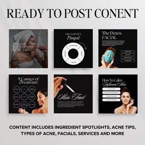 Acne Social Media Templates, Skincare Instagram Templates, Esthetician ...
