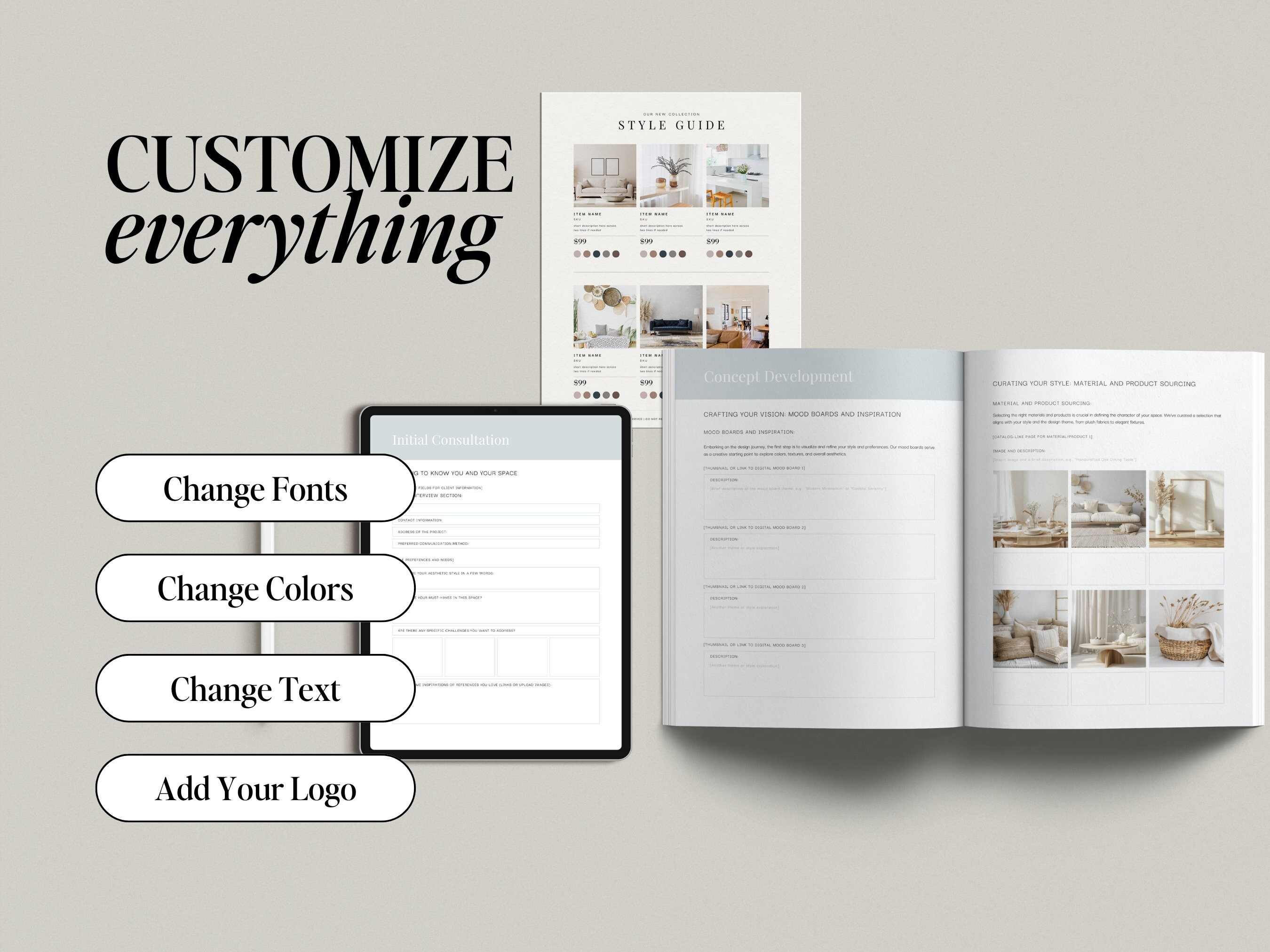 Interior Design Service Guide, Interior Design Welcome Packet, Interior ...