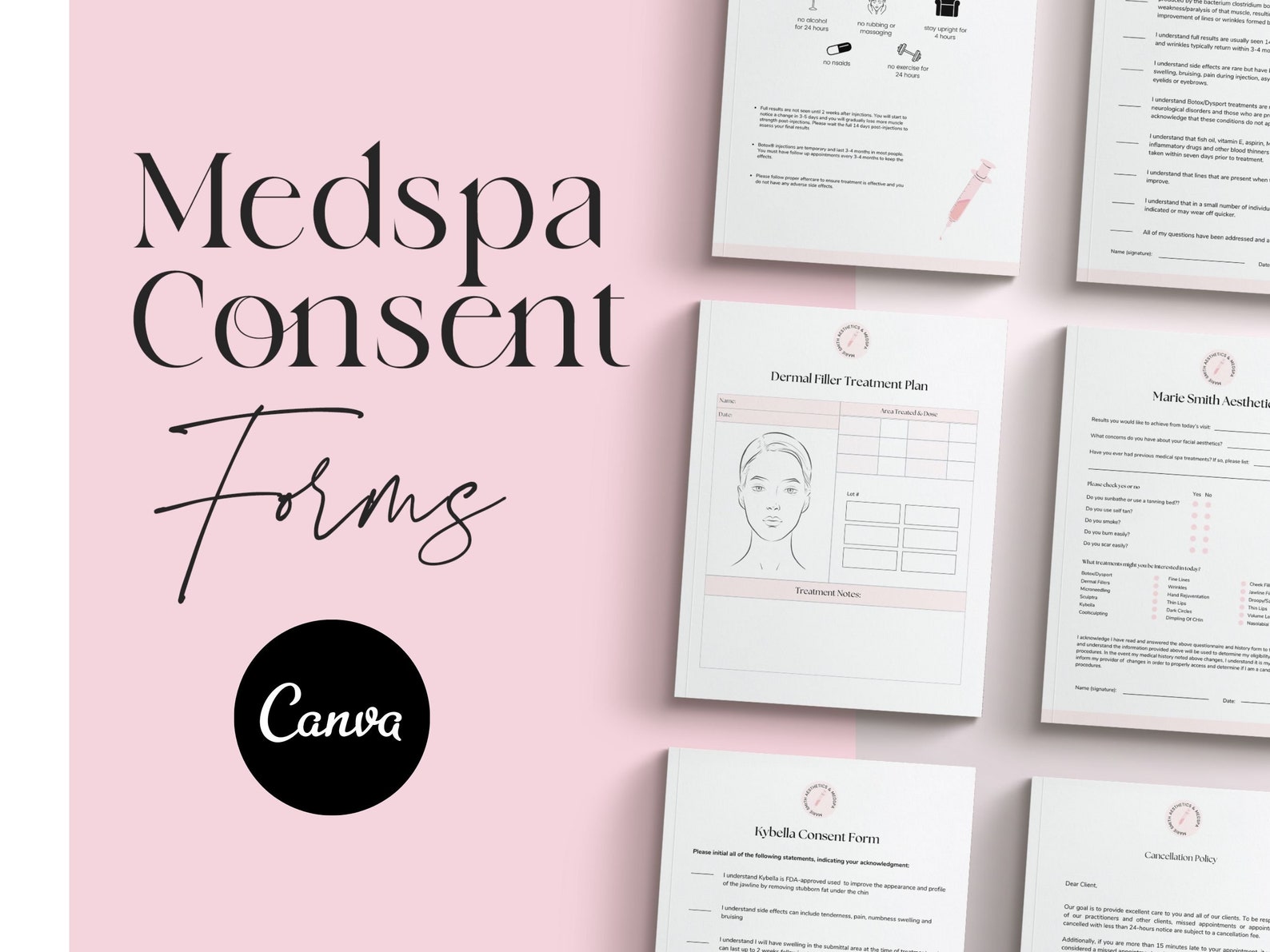 Medspa Forms Botox Consent Form Neurotoxin Consent Dermal - Etsy