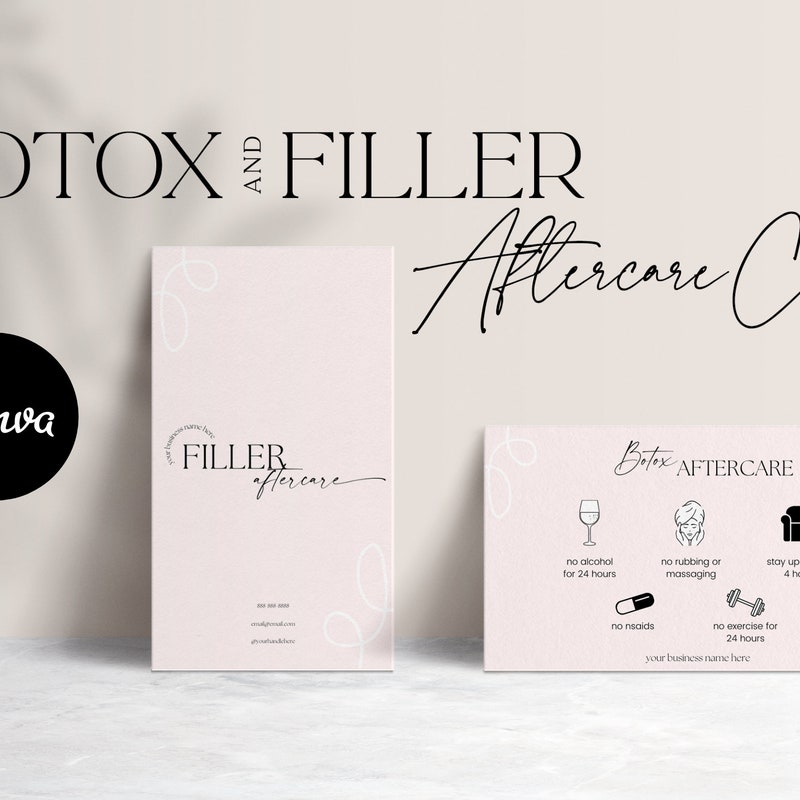 Botox Aftercare Cards - Etsy