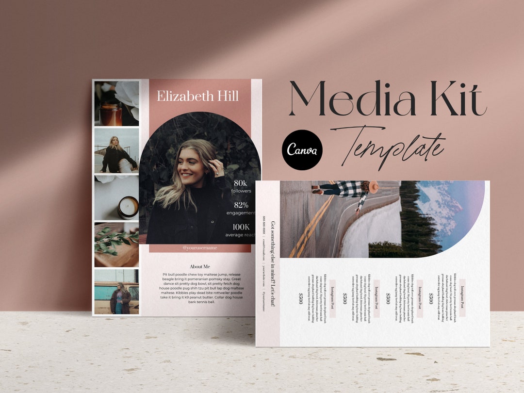 Media Kit and Rate Sheet Template, Media Kit, Media Kit Influencer ...
