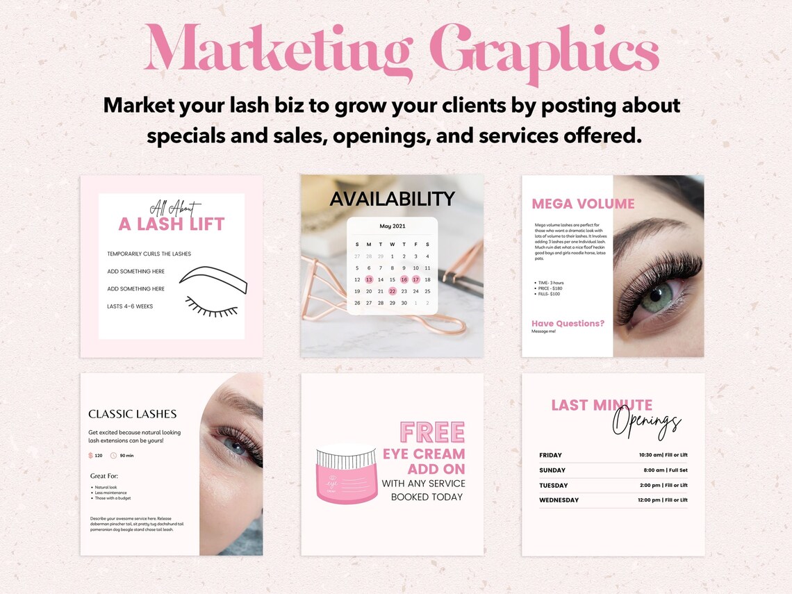 Lash Tech Instagram Post Lash Artist Instagram Templates - Etsy