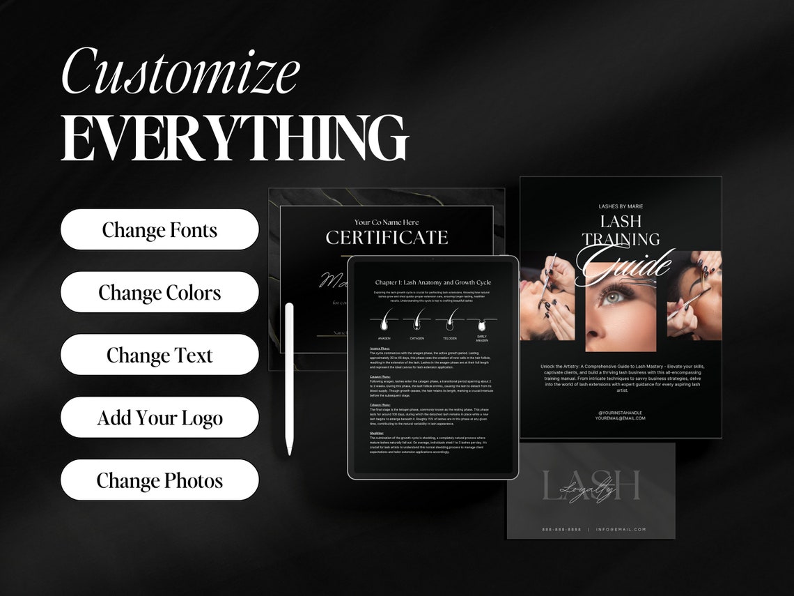 Lash Extension Training Manual: 90-page Lash Course Ebook (canva) - Etsy