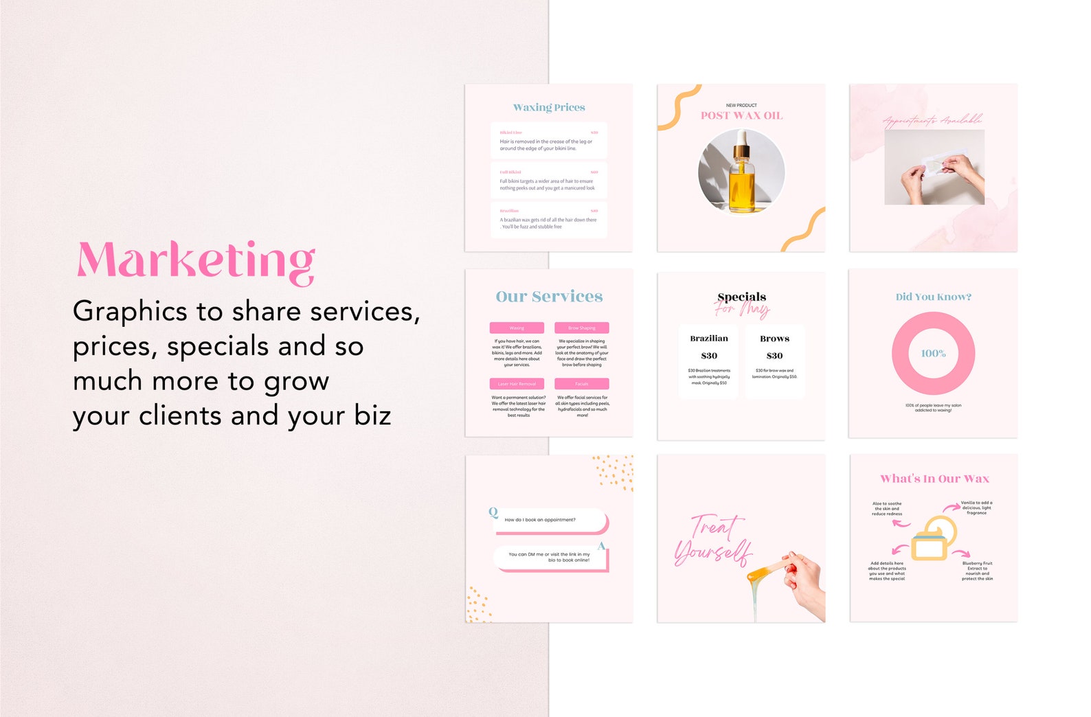 Waxing Instagram Post Waxing Quotes Waxing Instagram - Etsy