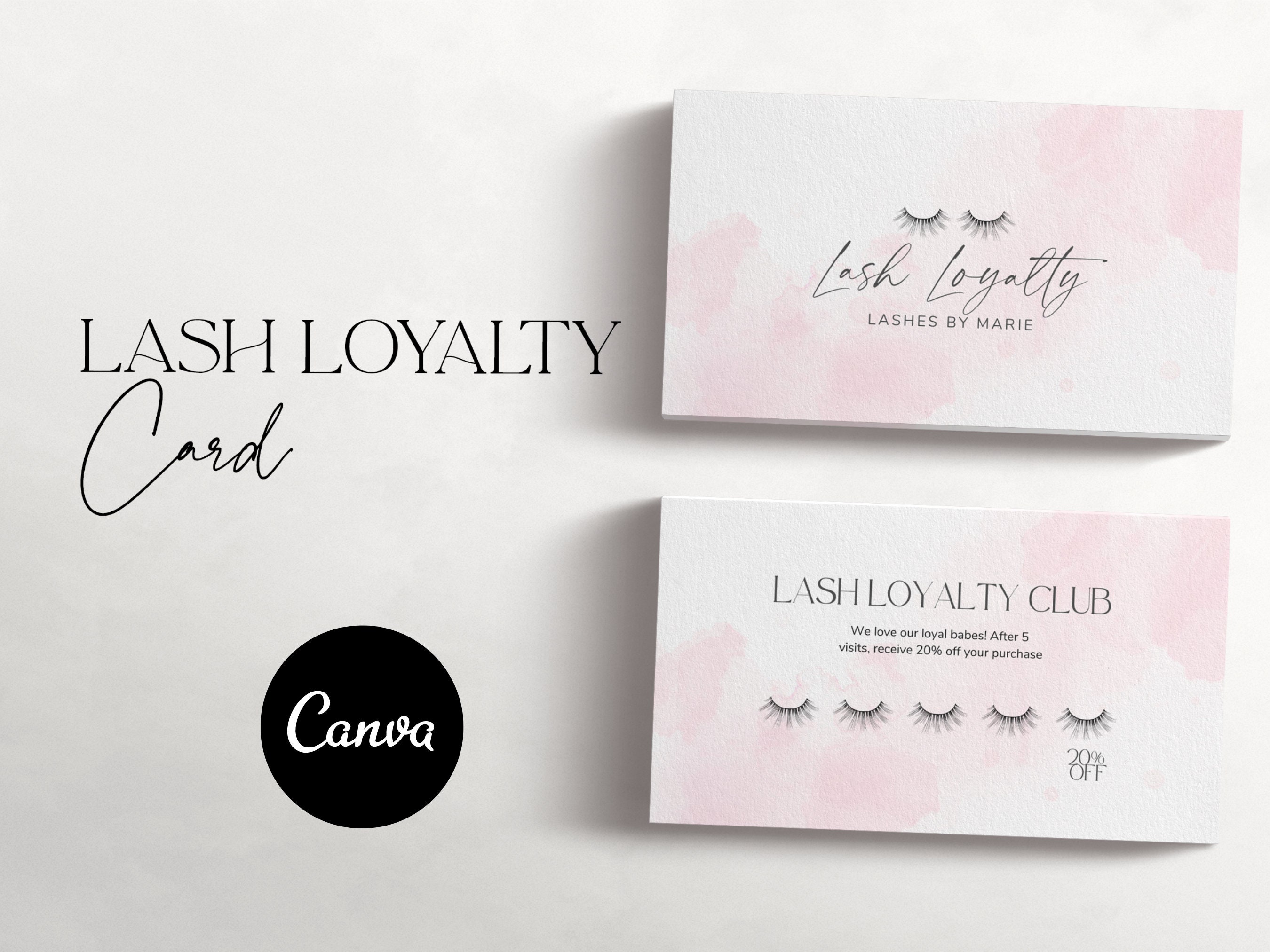 Lash Loyalty Card, Lash Loyalty Card Template, Lash Loyalty Cards ...