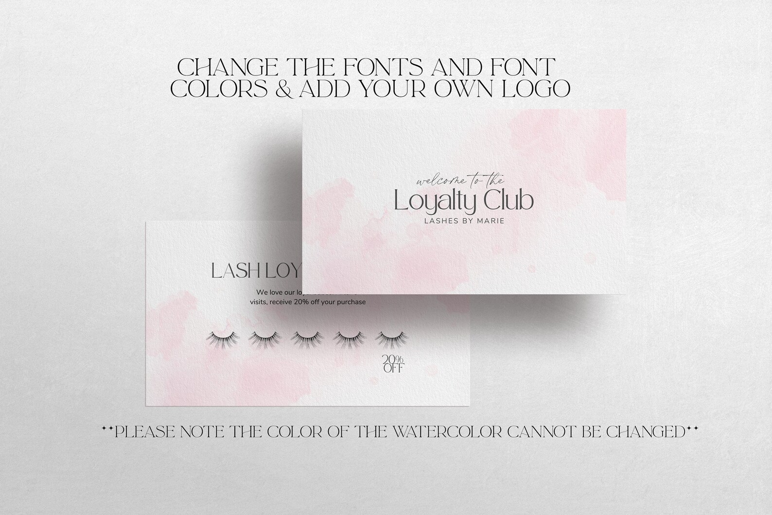 Lash Loyalty Card, Lash Loyalty Card Template, Lash Loyalty Cards ...
