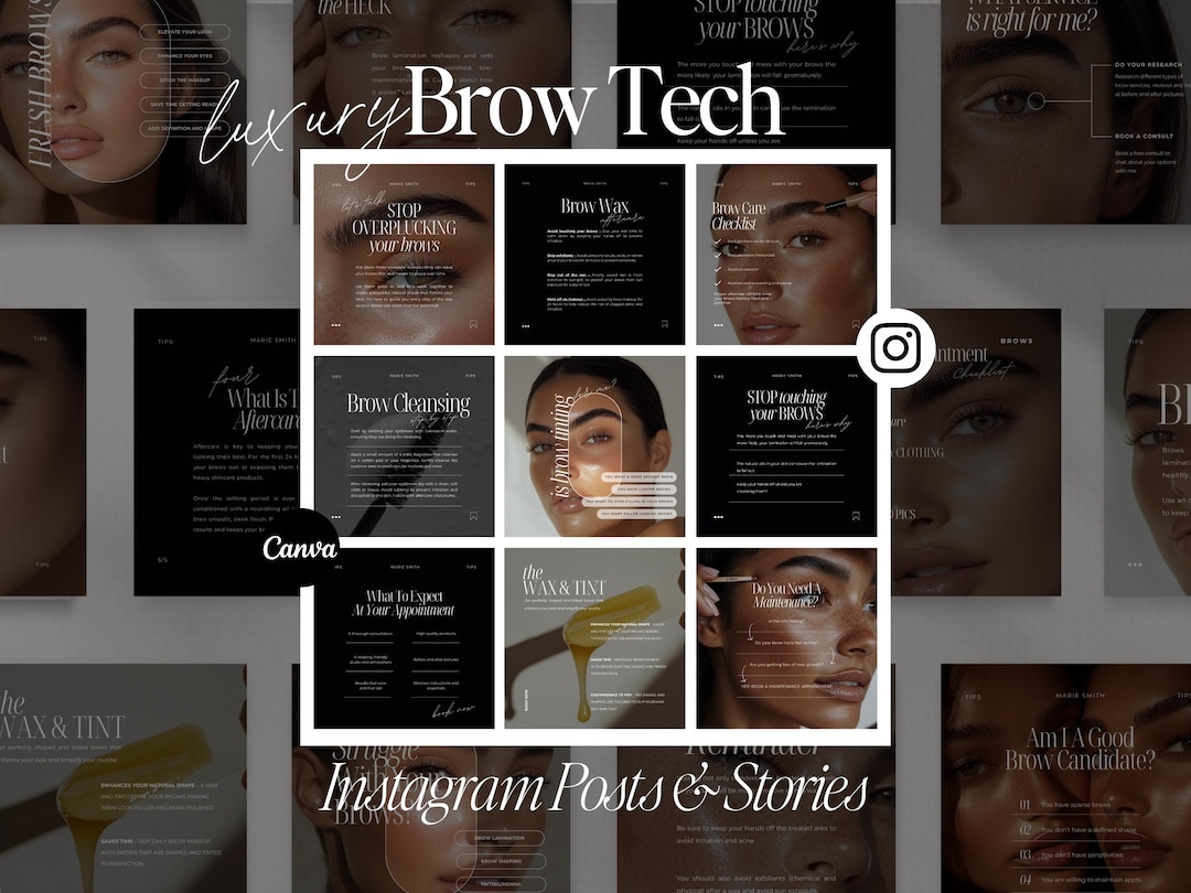 Brow Tech Instagram Templates, Brow Tech Social Media Posts, Brow ...