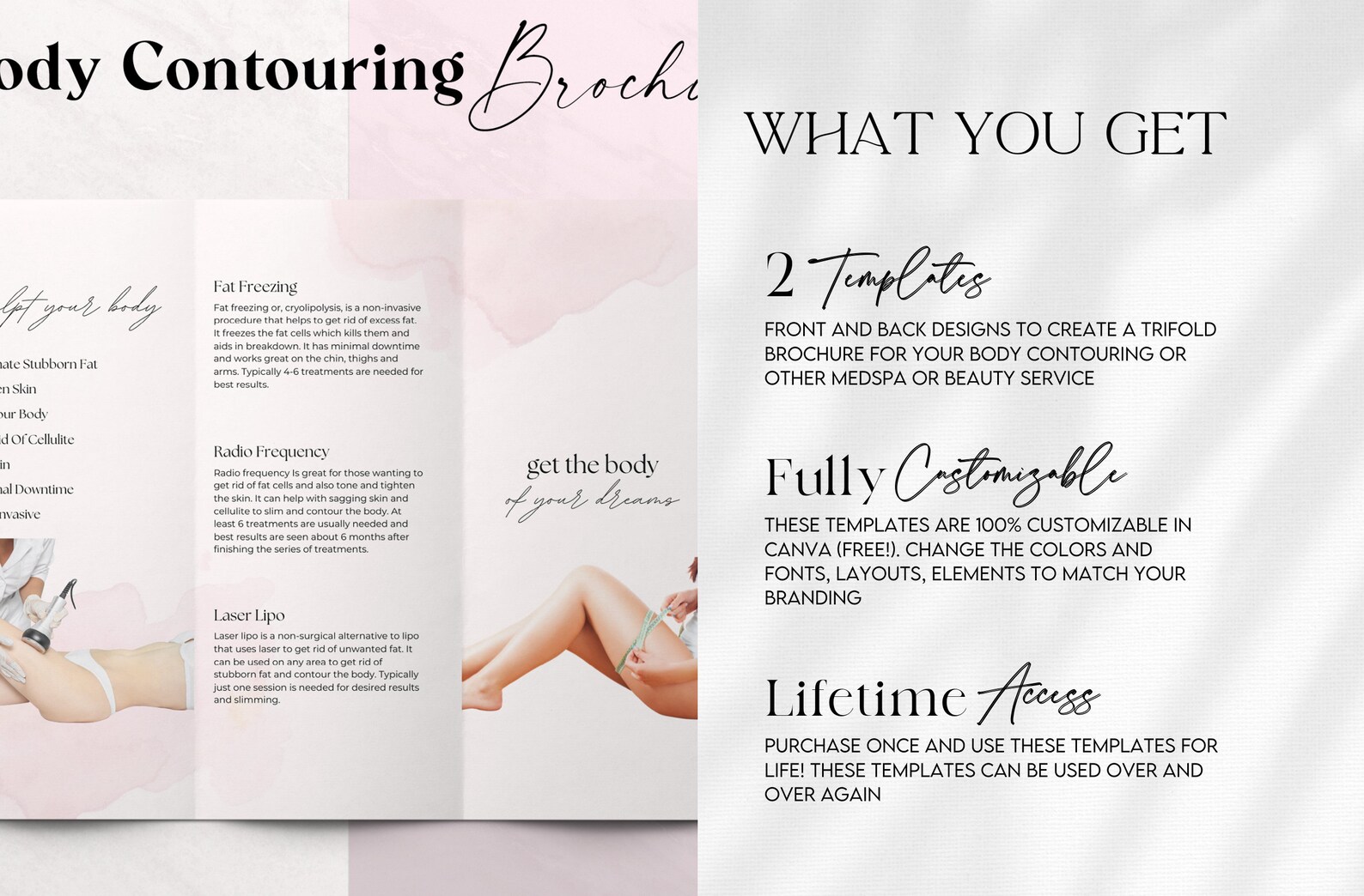 Body Sculpting Brochure Body Contouring Brochure Body - Etsy Canada