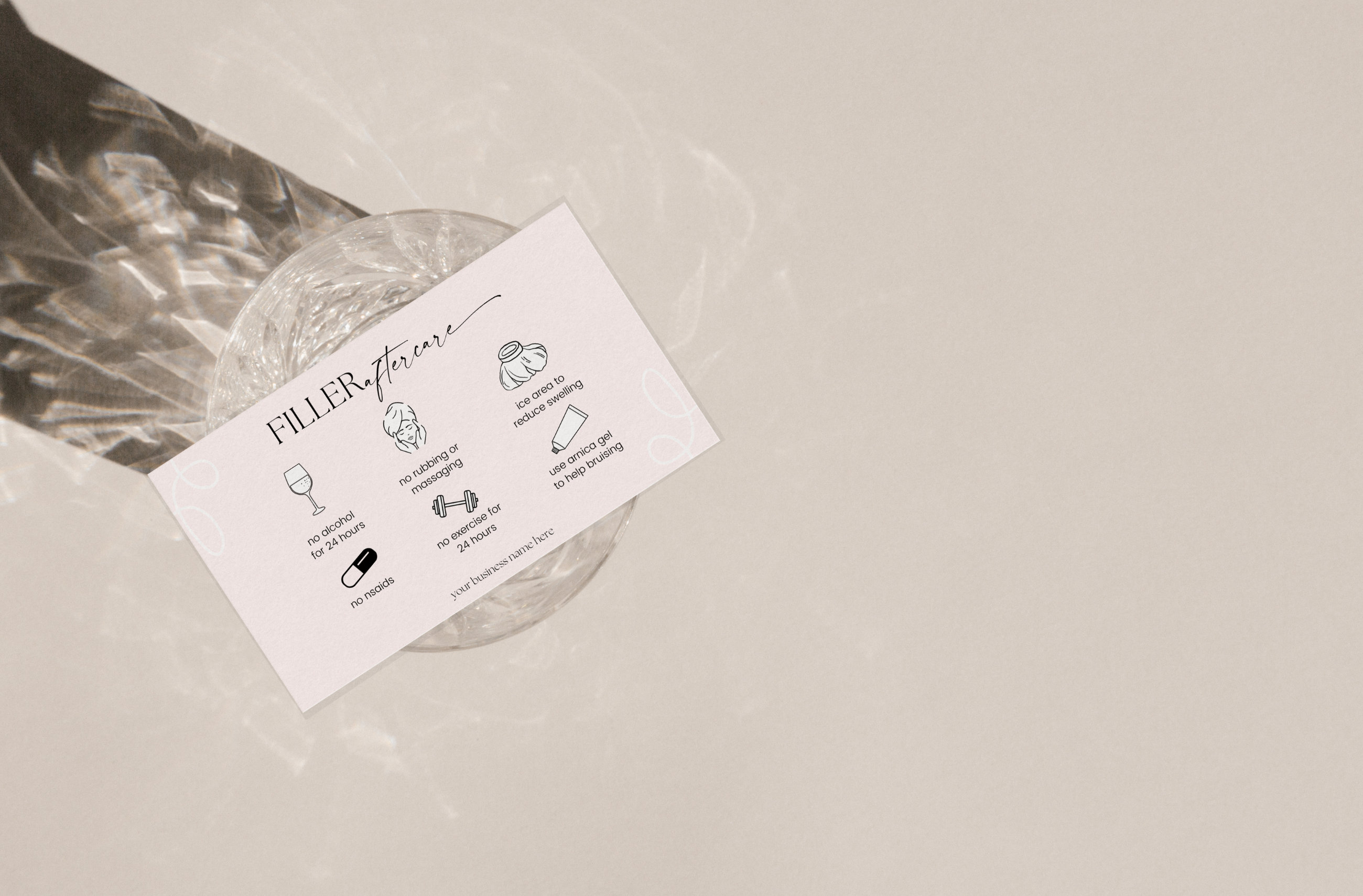 Botox Aftercare Card Filler Aftercare Card Dermal Filler - Etsy