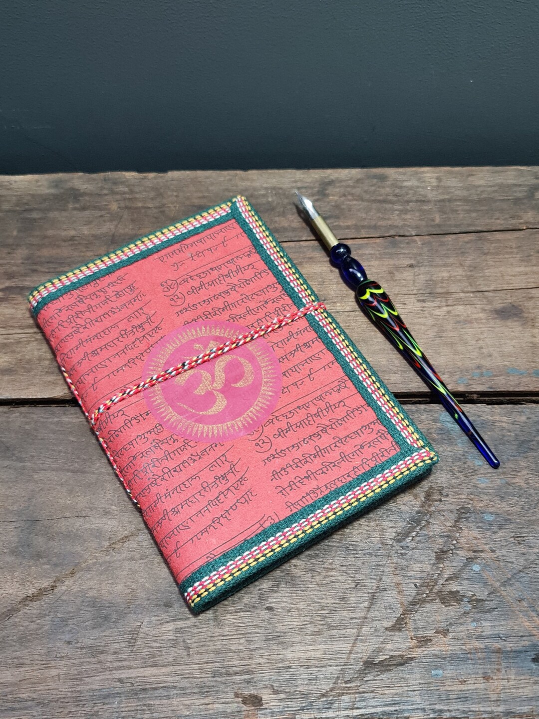 Recycled Cotton / Khadda Paper Notebook With Om Symbol Dark - Etsy UK