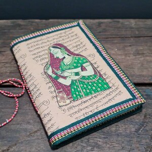 Recycled Cotton / Khadda Paper Notebook With Lady Wearing a Ghoonghat ...