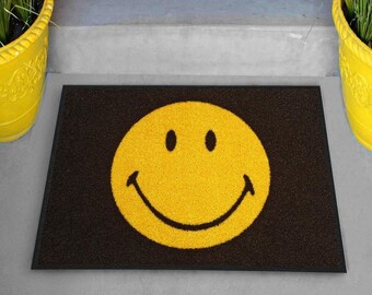 Smiley Face Mat - Etsy