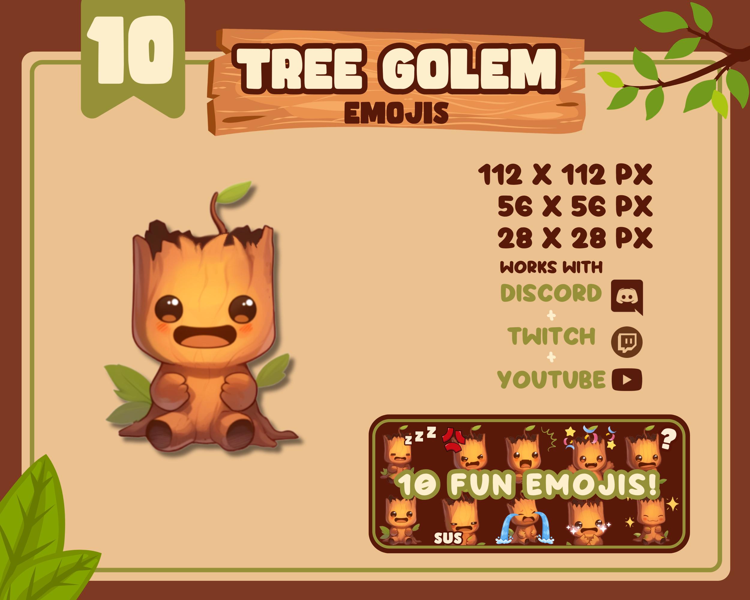 Magical Tree Golem Emotes / Perfect for Twitch, Discord, Youtube ...