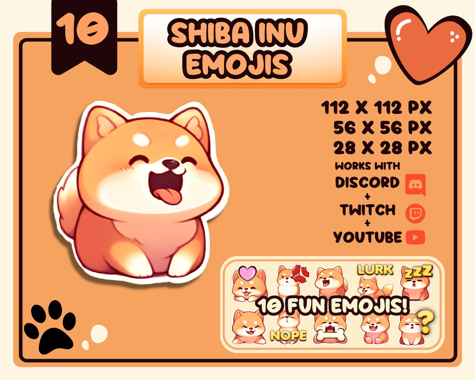 Adorable Shiba Inu Puppy Emojis / Great Emotes for Discord, Twitch and ...