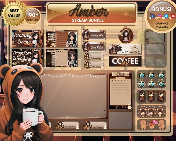 Kitchen Witch Twitch Stream Overlay Package Animated - Etsy Canada