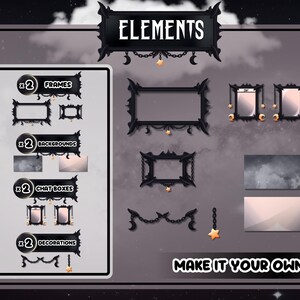Lunar Gothic Stream Elements and Alerts for Twitch/ Stream and Webcam ...