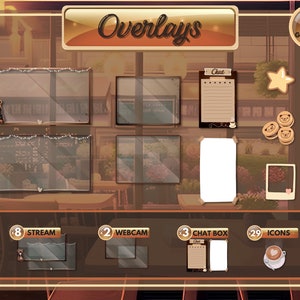 ULTIMATE amber Cozy Streaming Overlay Bundle / Twitch Streamer Overlays ...