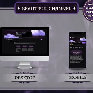 Dark Enchanting Channel Set up / Twitch & Youtube Stream / Panels, Banners, Profile Icons ...
