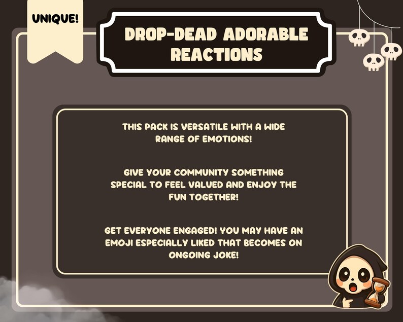 Grim Reaper Emotes / Cute Gothic Death Emojis for Twitch, Discord ...