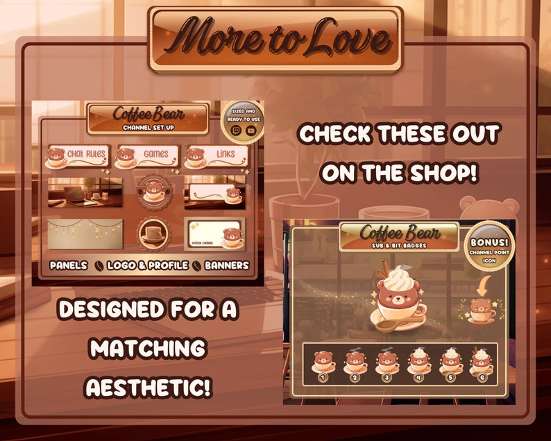 Coffee Bear Café Stream Screens / Cozy and Relaxing Animated Screens ...