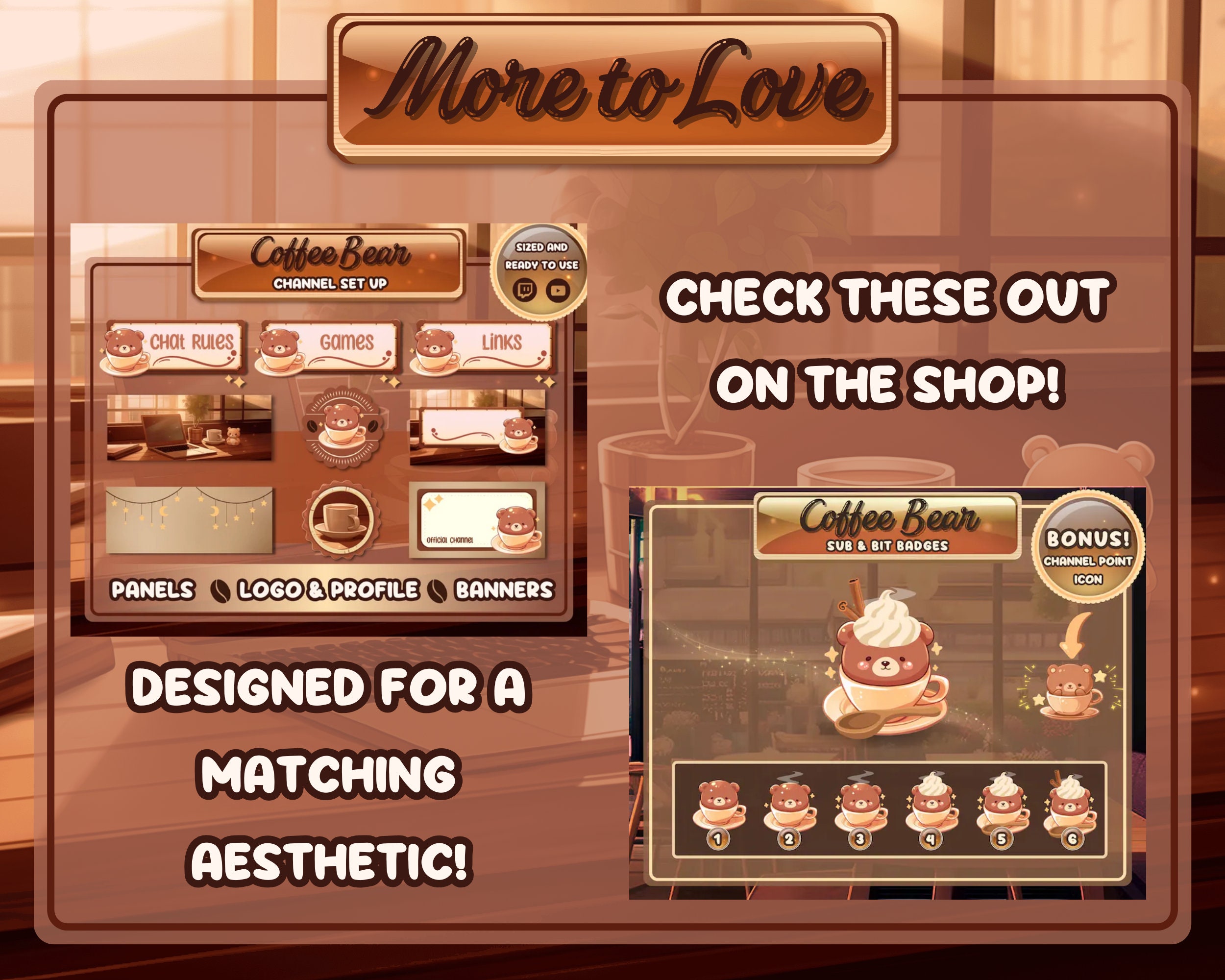 Coffee Bear Café Stream Screens / Cozy and Relaxing Animated Screens ...