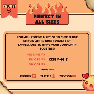 Cute Flame Emotes: Fire Emoji Set for Twitch, Discord, Youtube - Etsy