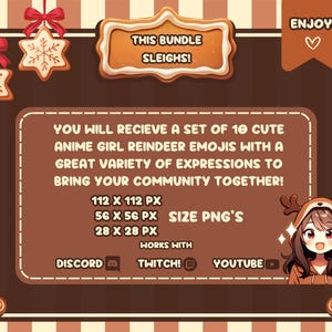 Cute Amber Reindeer Emotes / Great Emojis for Discord, Twitch and ...
