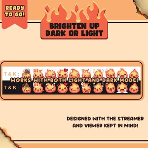 Cute Flame Emotes: Fire Emoji Set for Twitch, Discord, Youtube - Etsy