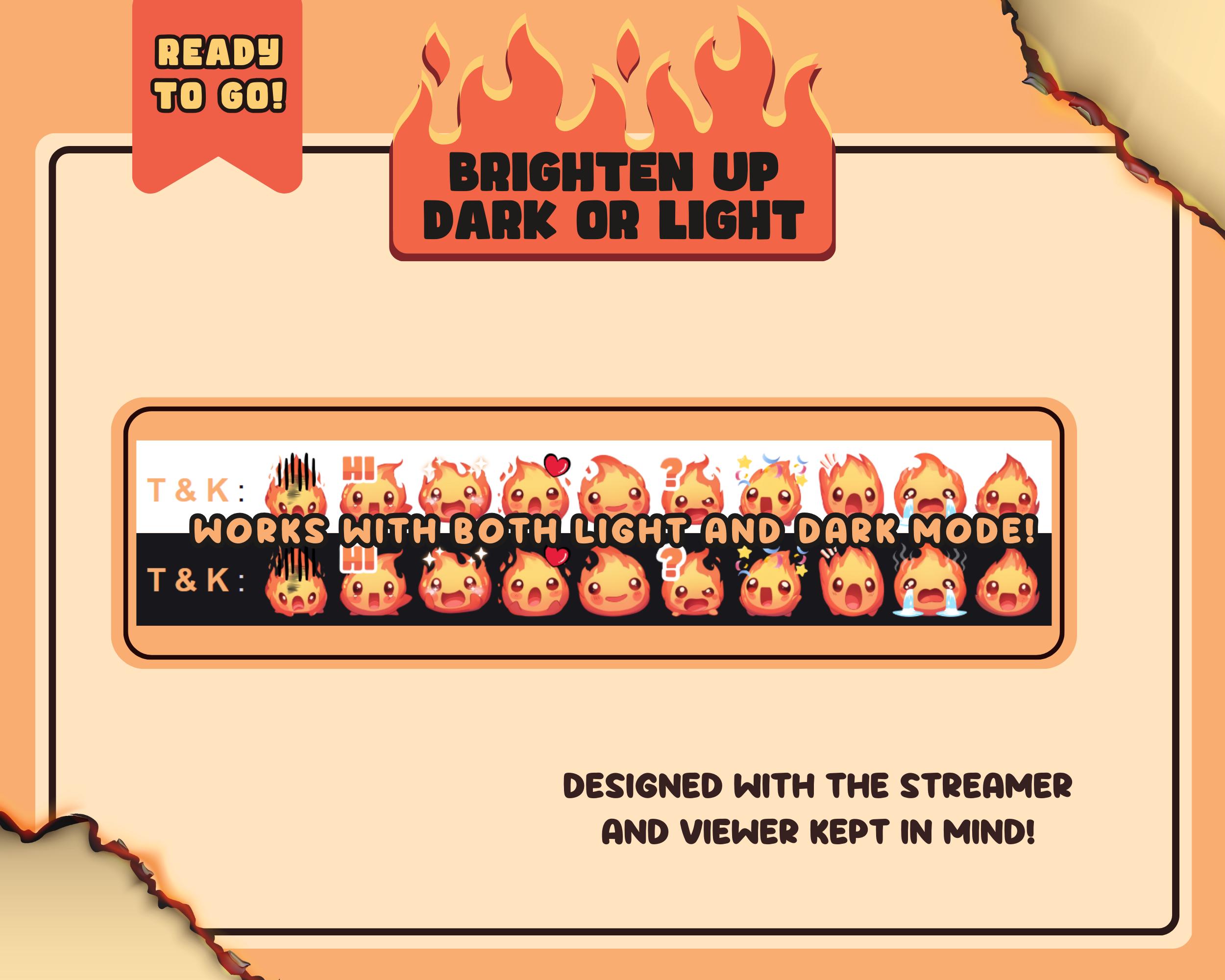 Insanely Cute Flame Emotes / Great Fire Emoji Set for Discord and ...