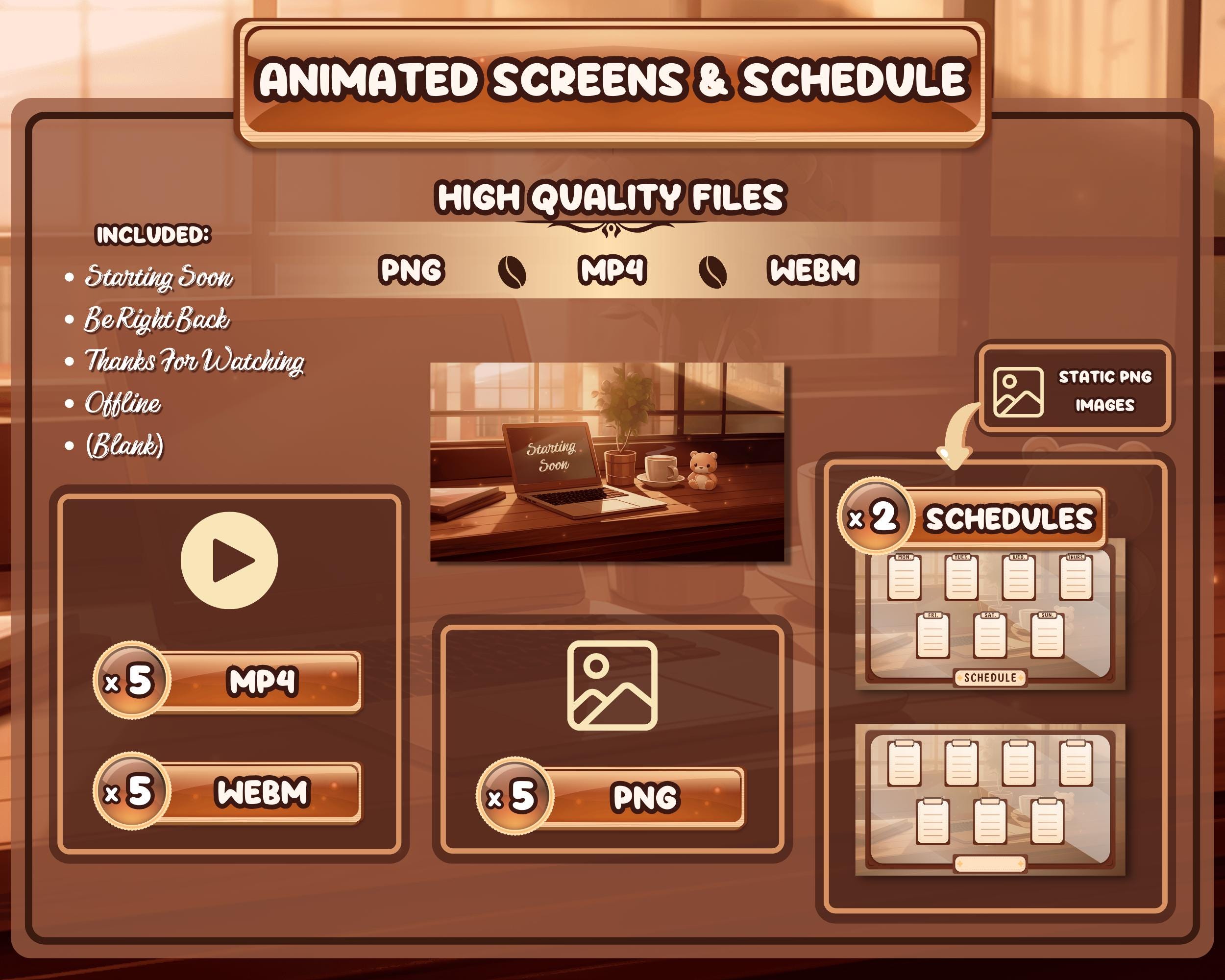 Coffee Bear Ultimate Package Bundle / Full Matching Set for Your Twitch ...