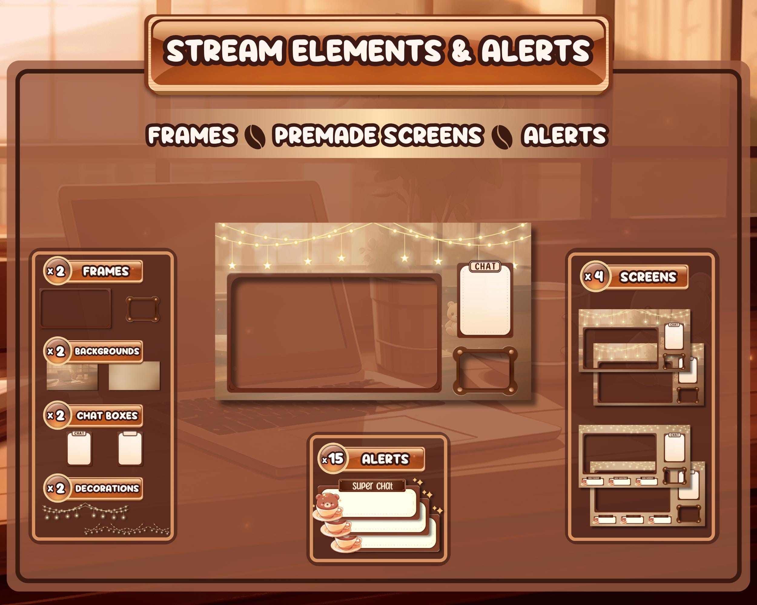 Coffee Bear Ultimate Package Bundle / Full Matching Set for Your Twitch ...