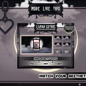 Lunar Gothic Stream Elements and Alerts / Stream and Webcam Frames ...