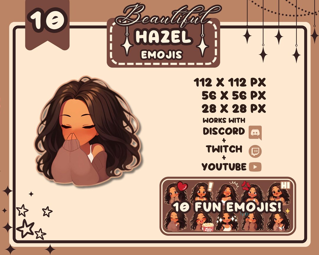 Beautiful Anime Girl Emotes / Twitch, Discord, Youtube Stream / Hazel ...