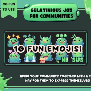 Blue Green Slime Emotes / Great for Discord and Twitch / Fun Set of 10 ...