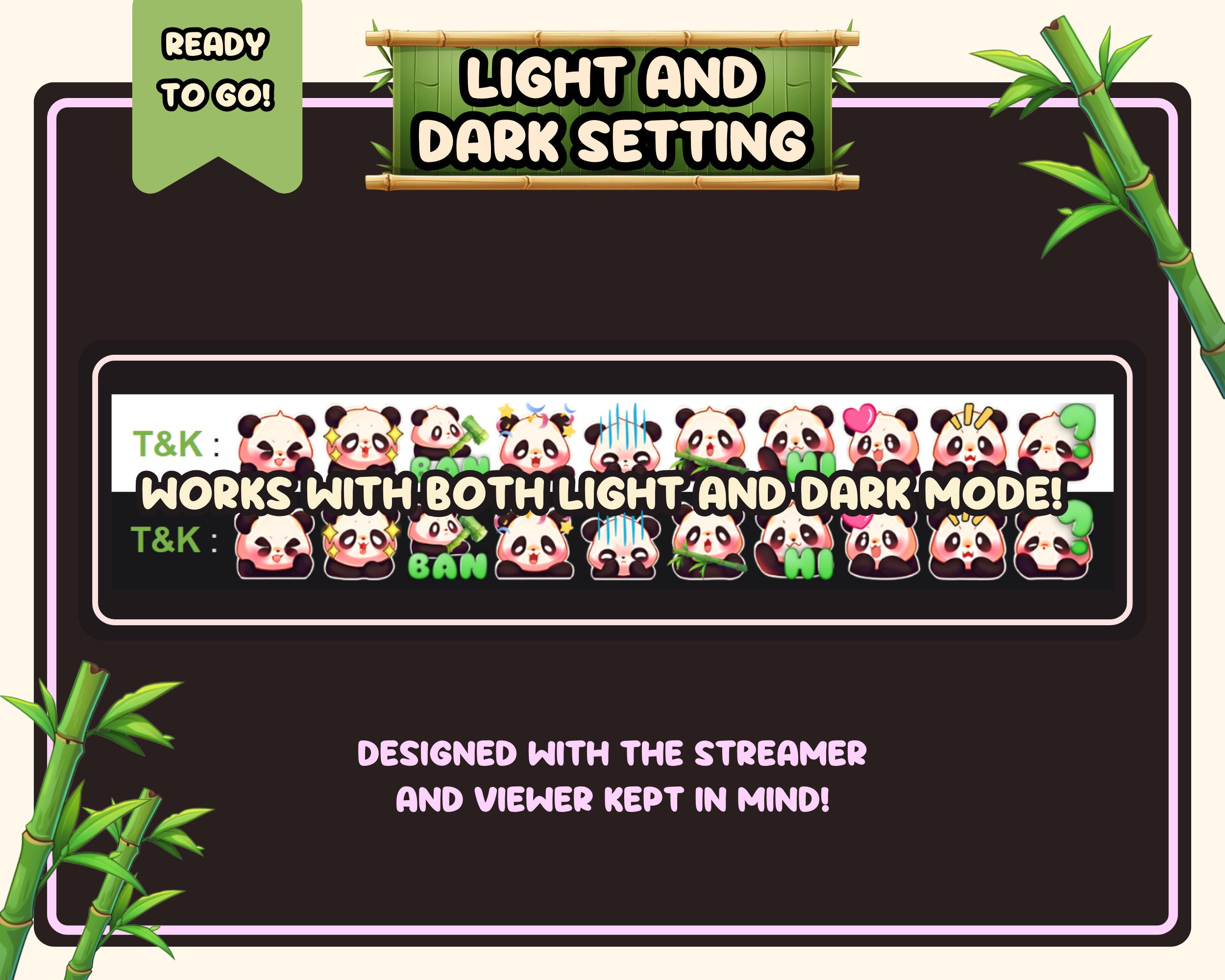 Adorable Panda Bear Emojis / Great Emotes for Discord, Twitch and ...