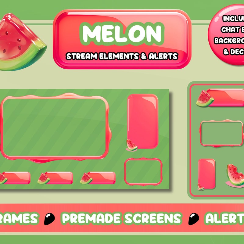 Watermelon Overlays - Etsy