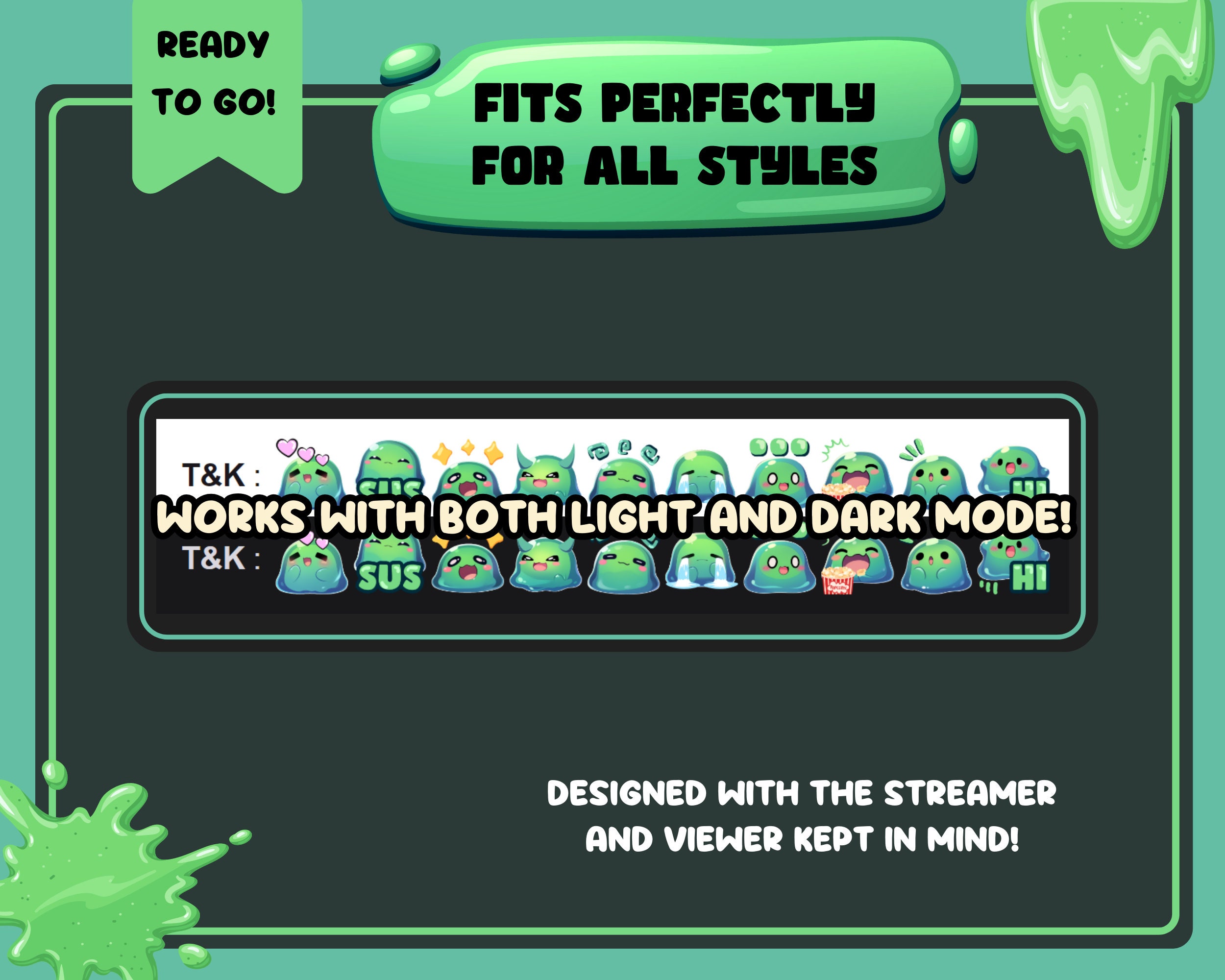 Adorable Slime Emojis / Fun Set of 10 Slime Character Emotes / Great ...