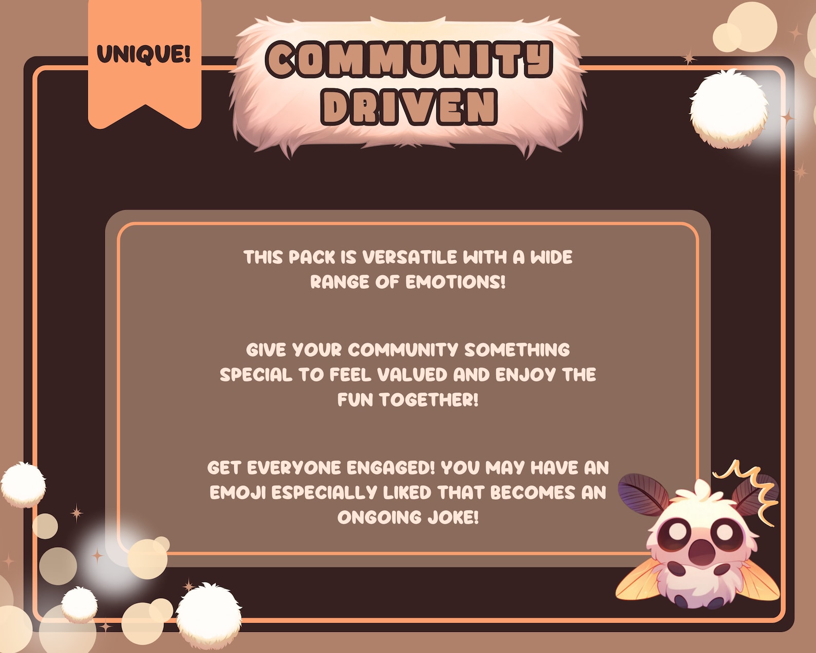 Fuzzy Moth Emotes / Fun Set of Twitch & Discord Moth Character Emojis ...