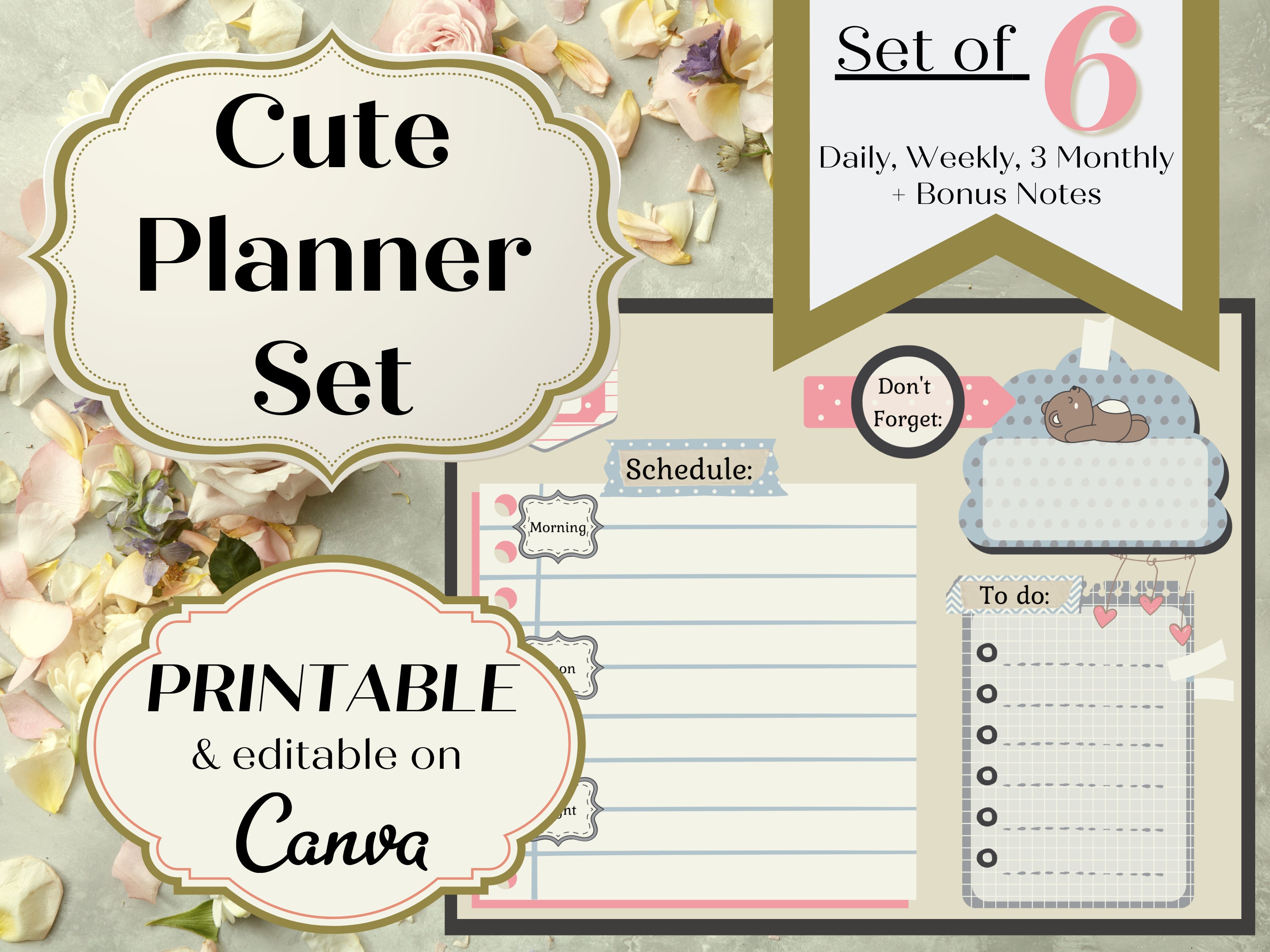 Cute Planner Set | Etsy