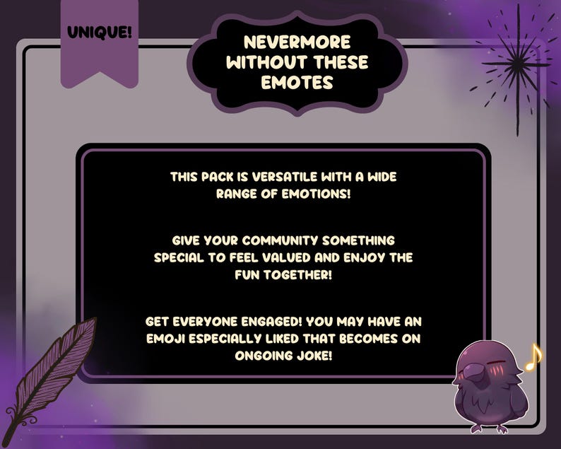 Cute Raven Emotes: Gothic Twitch & Discord Emoji Pack (10 Pngs) - Etsy