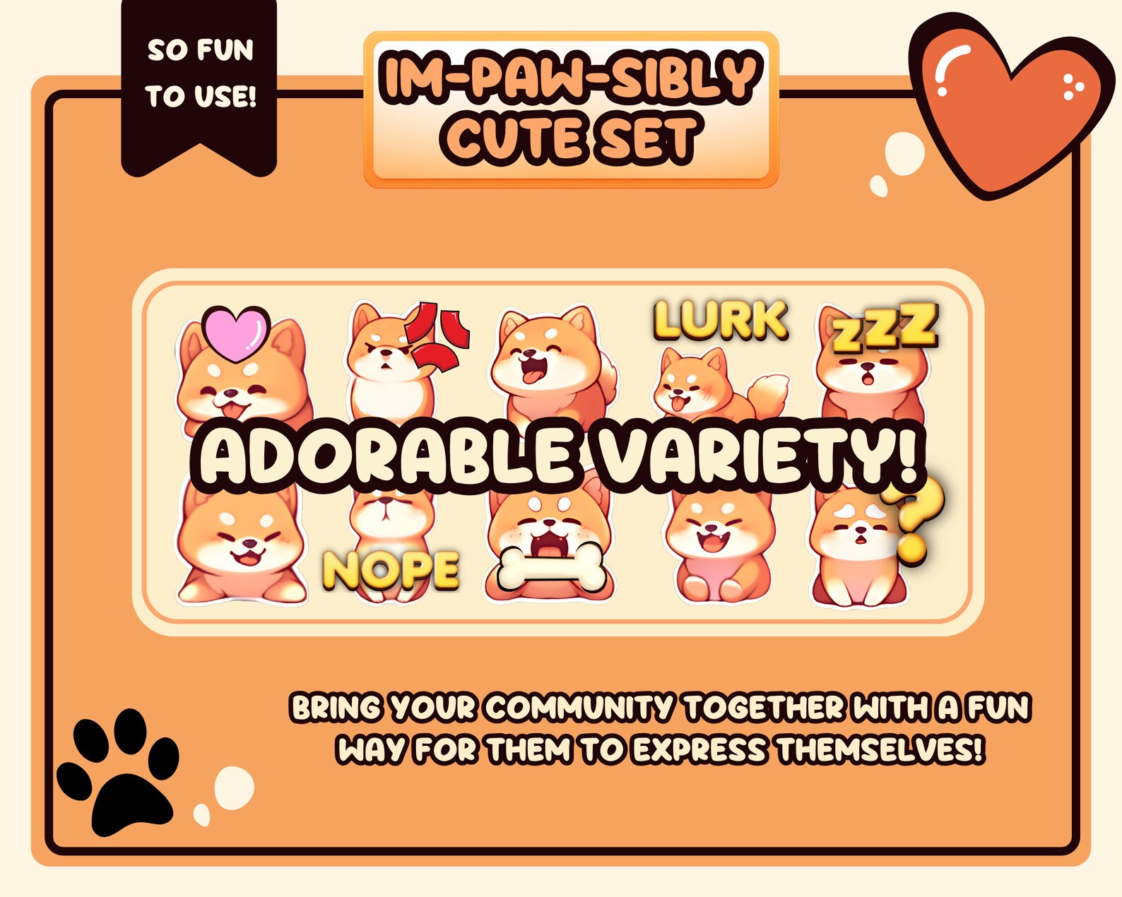 Adorable Shiba Inu Puppy Emojis / Great Emotes for Discord, Twitch and ...