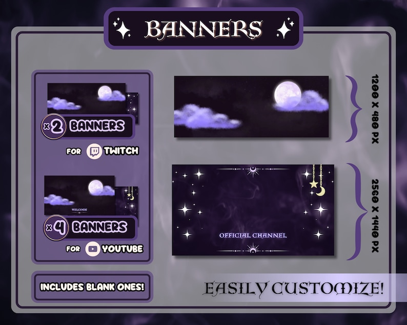 Dark Enchanting Channel Set up / Twitch & Youtube Stream / Panels ...