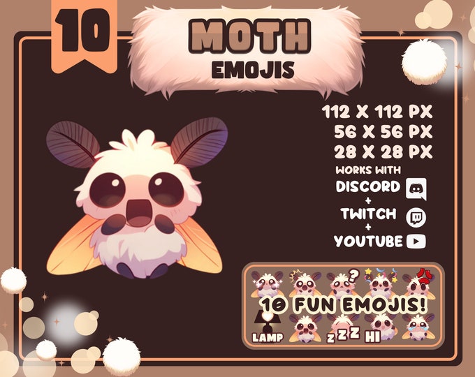 Moons & Moths Stream Overlay Package Animated Stream Bundle Moths ...