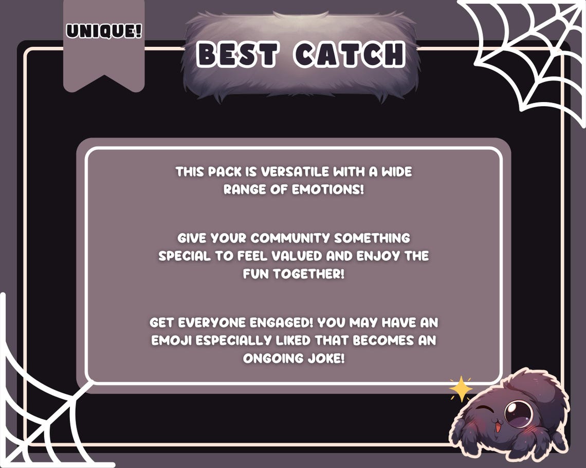Jumping Spider Set of Emotes / Twitch, Discord, Youtube / Kawaii Emojis ...
