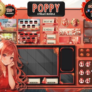ULTIMATE ~poppy~ Streaming Bundle / Twitch Streamer Overlays, Frames ...