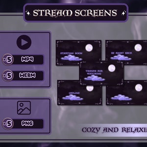 Dark Enchanting Stream Screens / Spooky Gothic Night Sky Animated ...