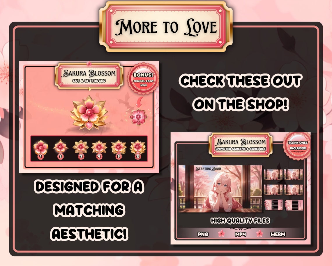 Sakura Café Stream Screens / Pink Cherry Blossom Coffee Shop / Animated ...