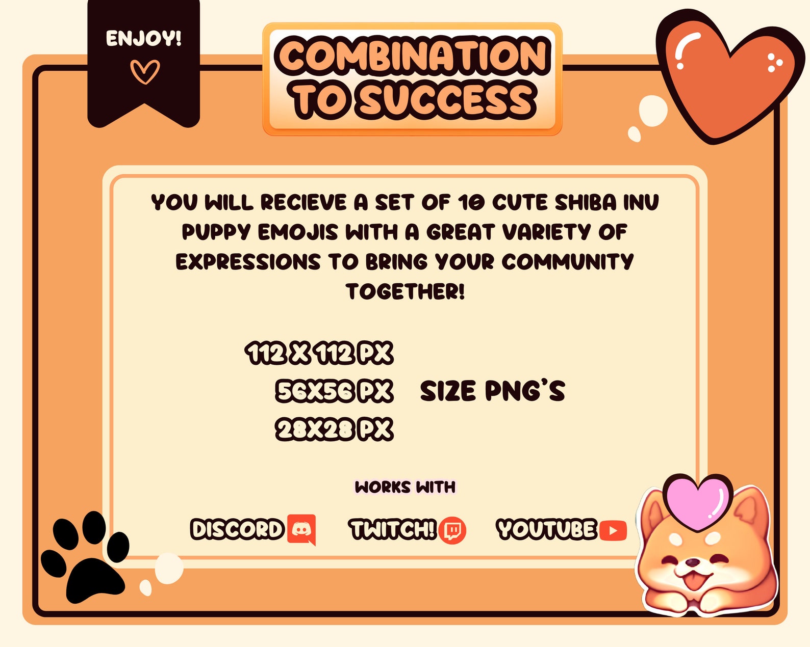 Adorable Shiba Inu Puppy Emojis / Great Emotes for Discord, Twitch and ...