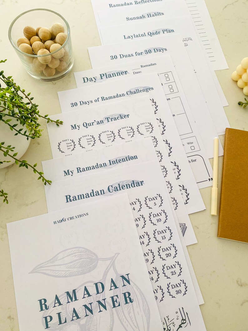 Ramadan Planner Printable Ramadan Tracker Quran Tracker Prayer Tracker ...